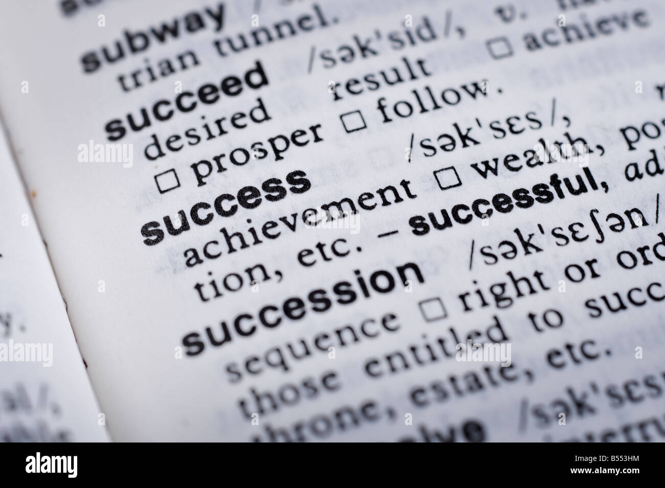 image showing the definition of success Stock Photo - Alamy