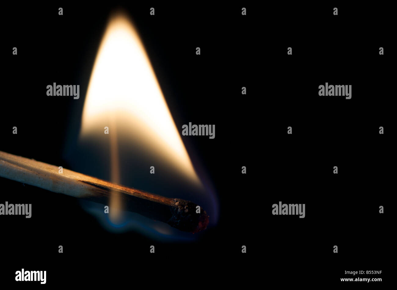 Burning matchstick close-up Stock Photo - Alamy