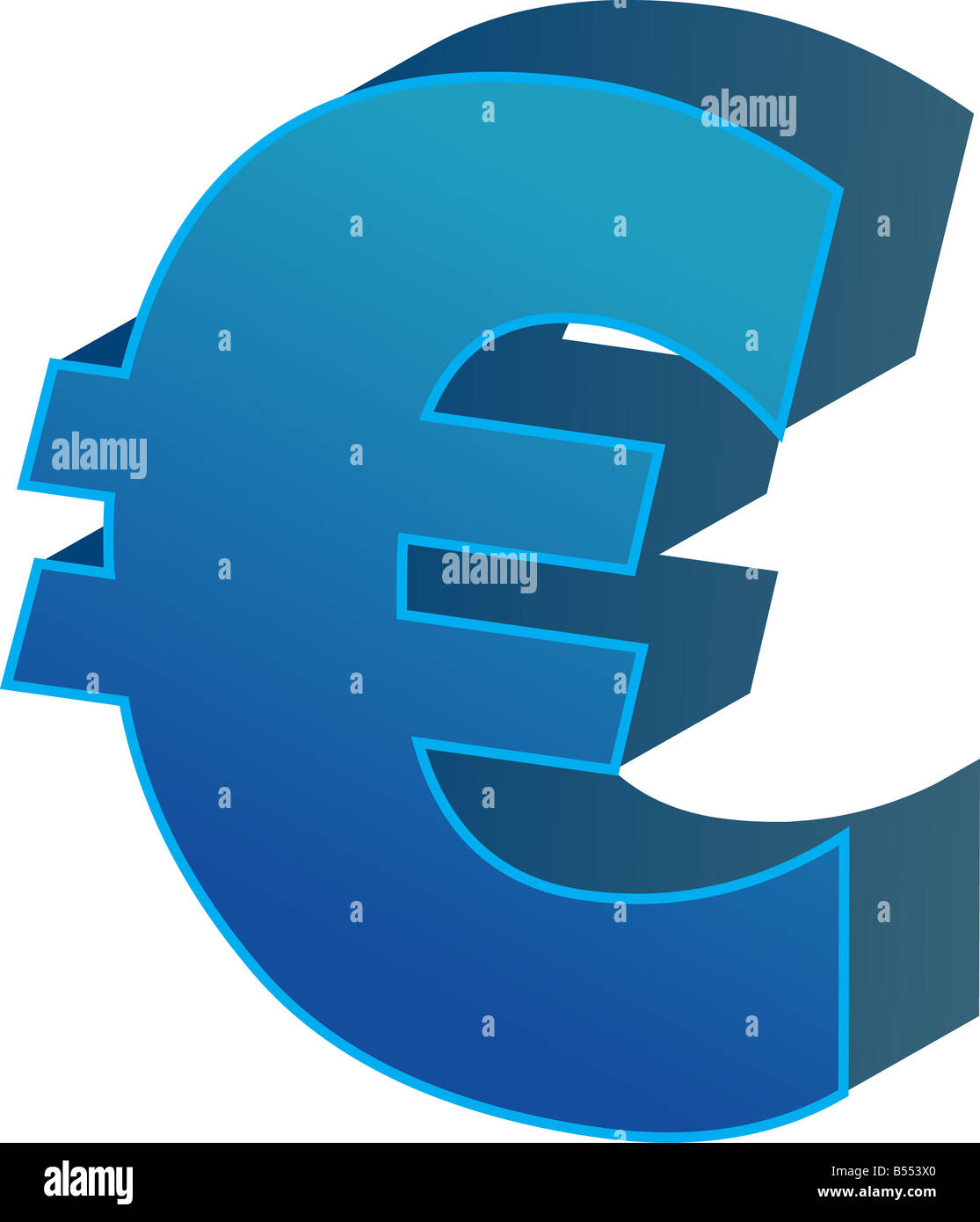 Euro Currency symbol isometric illustration european union Stock Photo ...