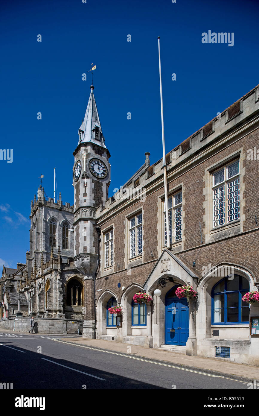 Dorchester High Street St Peter Church Town Hall 1855 by Benjamin ...