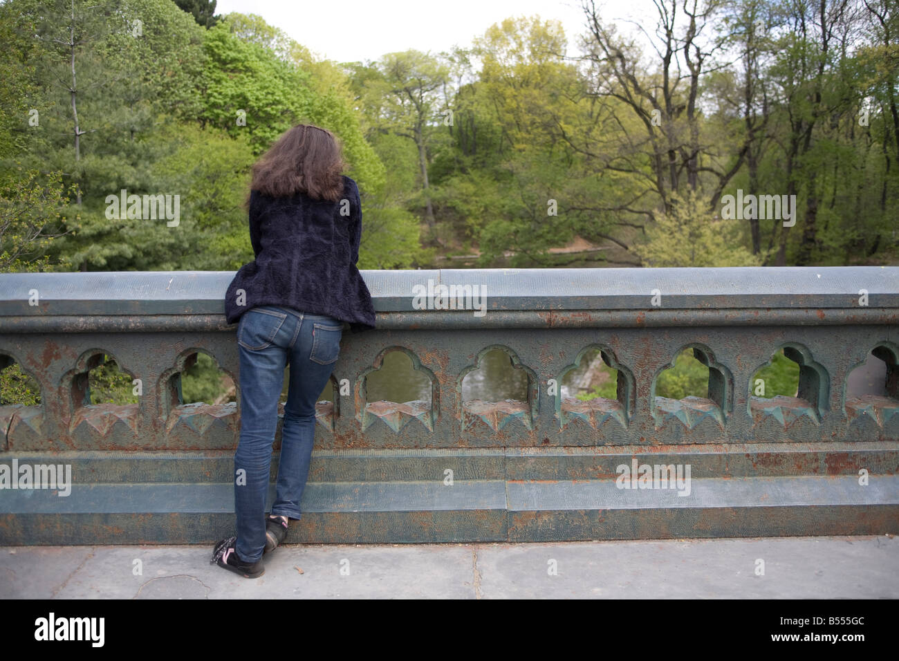 Girl on a bridge hi-res stock photography and images - Alamy