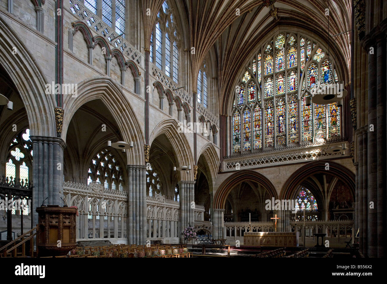 Exeter Cathedral Devon Great Britain United Kingdom Stock Photo - Alamy
