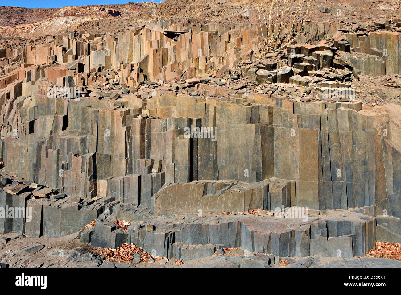 Basalt slabs called Organ Pipes in Khorixas region of Twyfelfontein ...