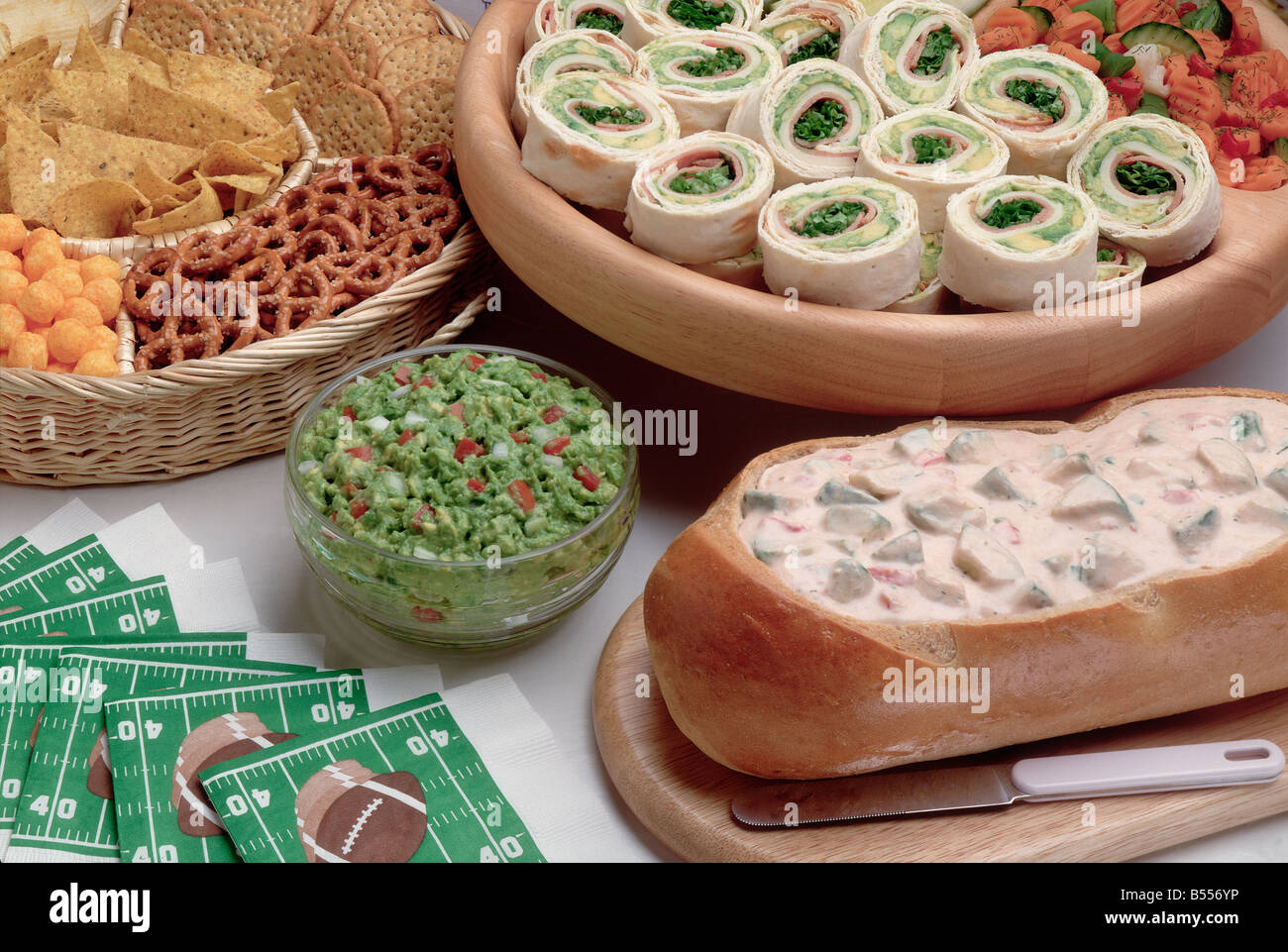 Football party snacks Stock Photo - Alamy