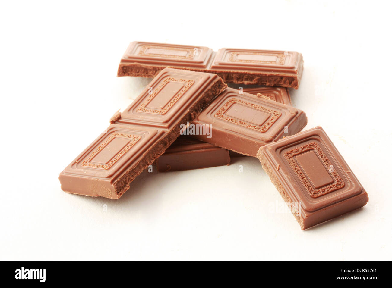 Milk chocolate isolated on white shot in studio Stock Photo - Alamy
