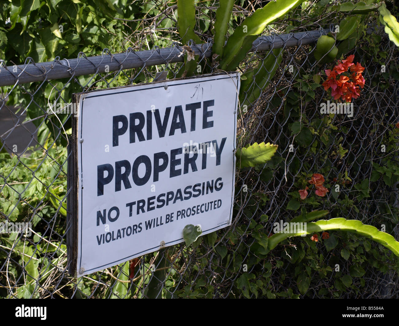 Private property sign Stock Photo - Alamy