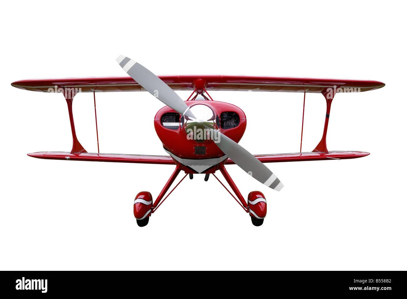 Red bi wing plane flying hi-res stock photography and images - Alamy