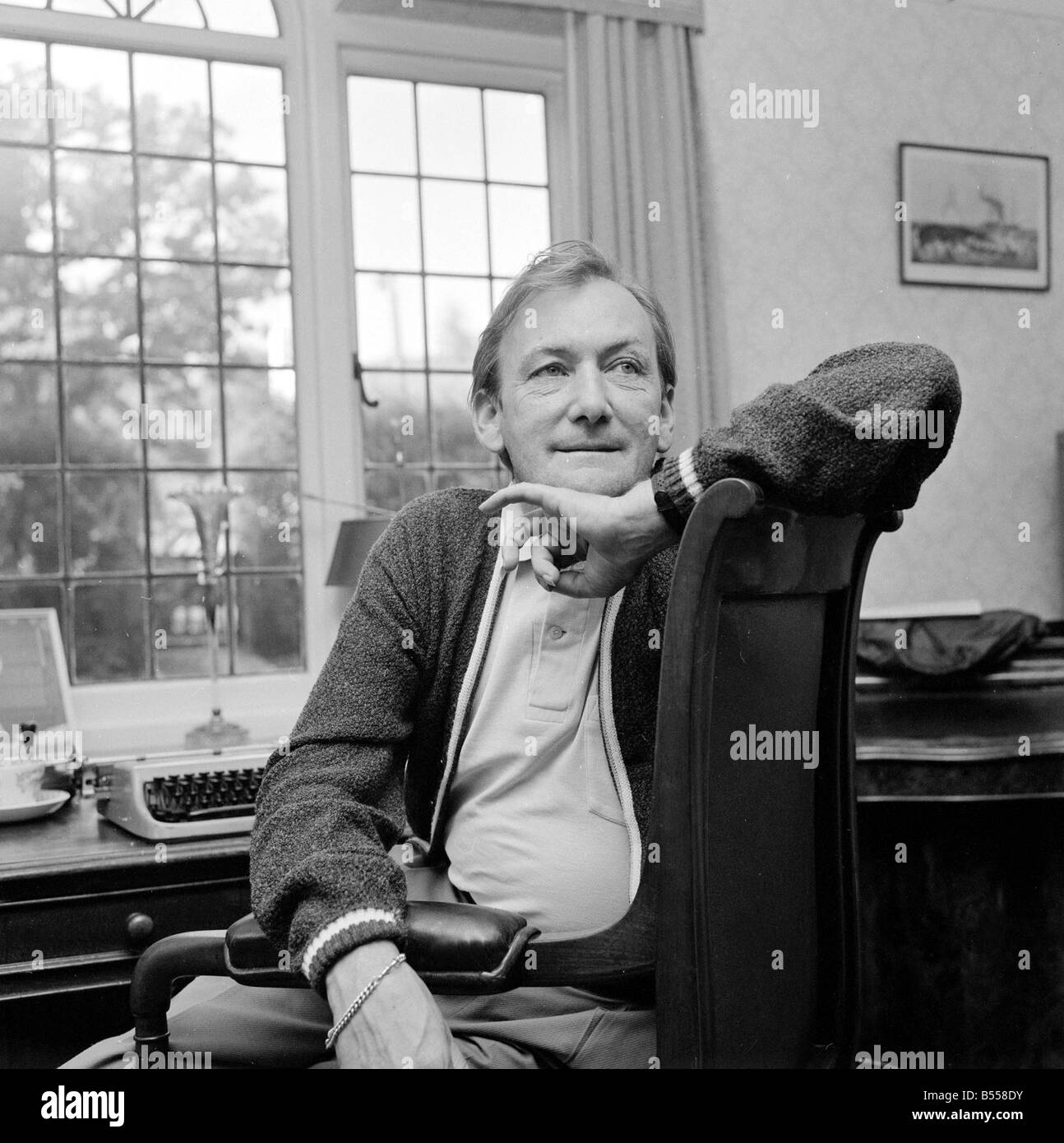 Johnny Speight TV Script Writer at his home in Northwood sitting on a ...