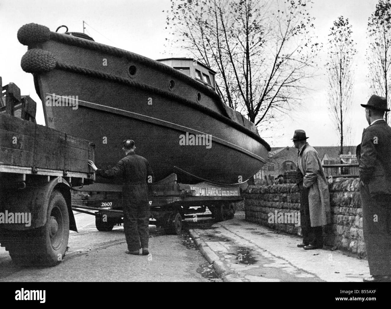 When this naval liberty boat is completed in the yard of a midland town ...