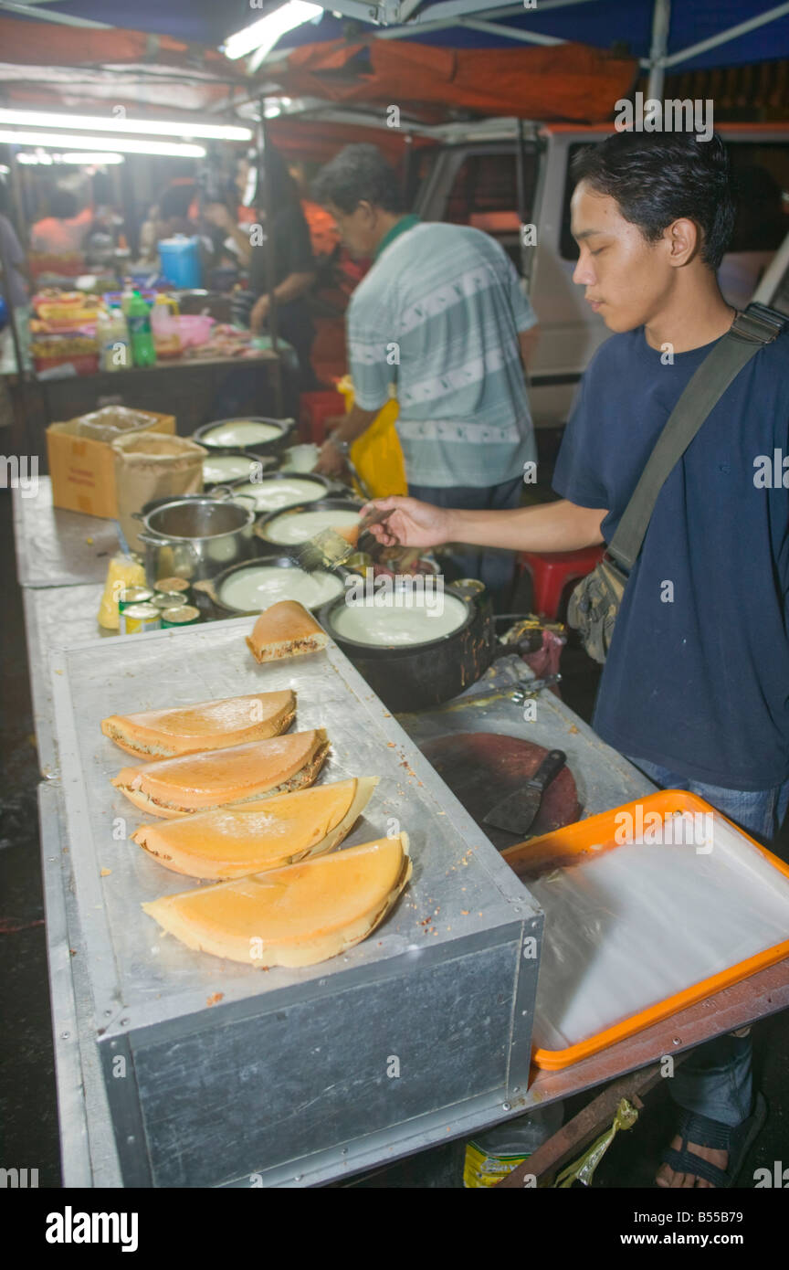 A Malay snack stall in the night market in Sibu Sarawak Malaysia Stock ...