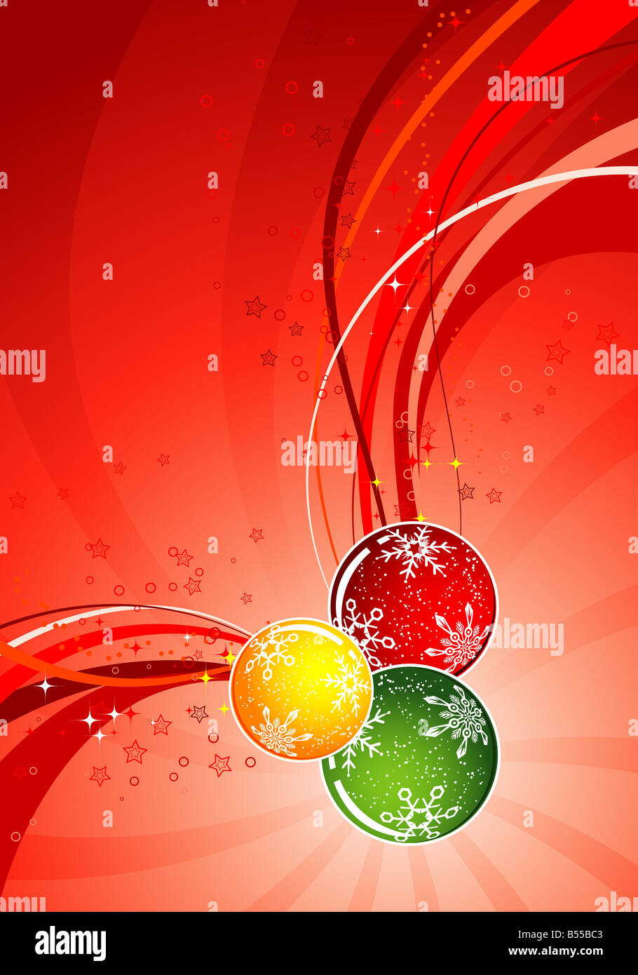 Christmas background with sphere and wave pattern Stock Photo - Alamy