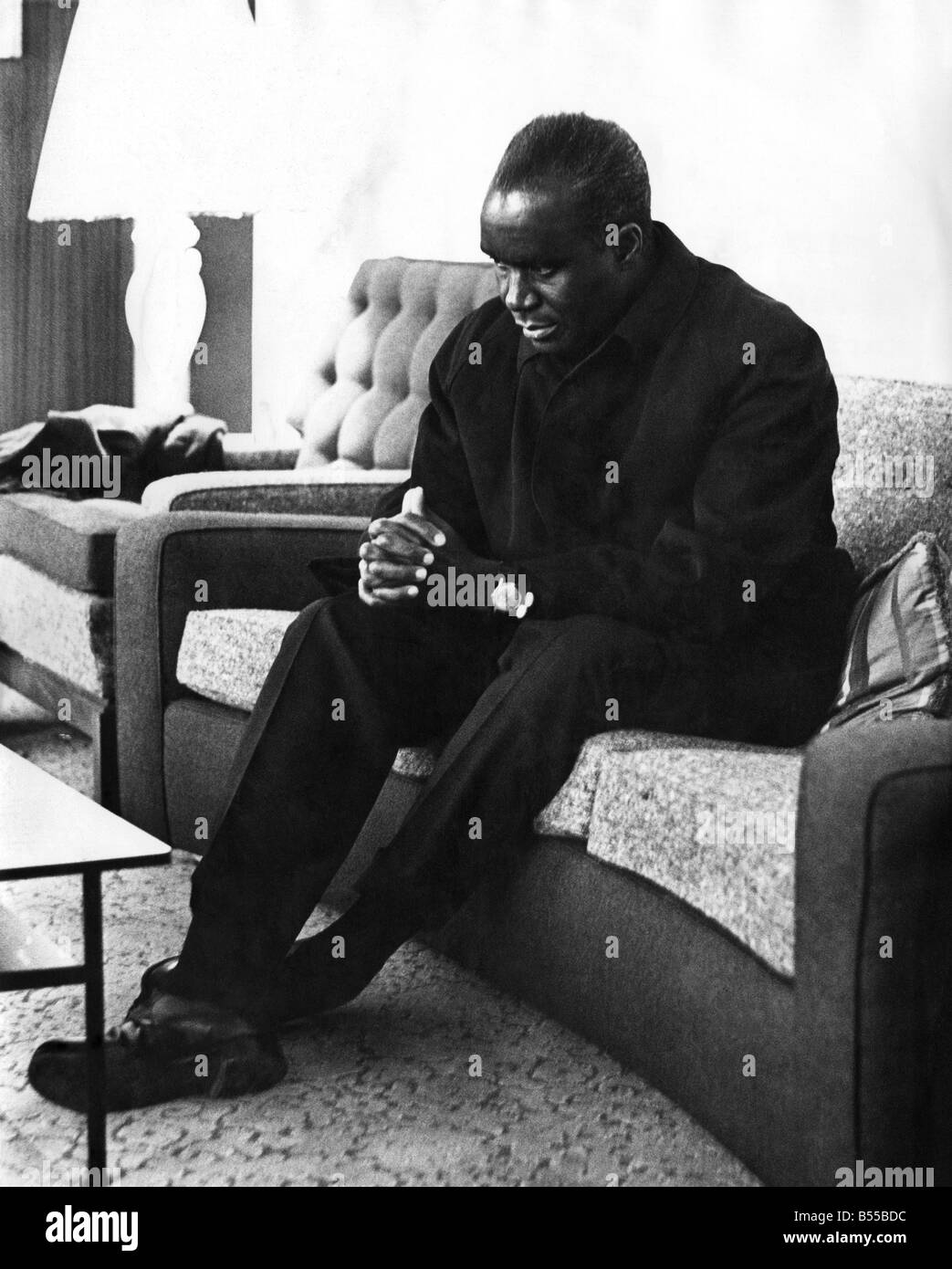 Zambia's President, Kenneth David Kaunda in the V.I.P. lounge at ...
