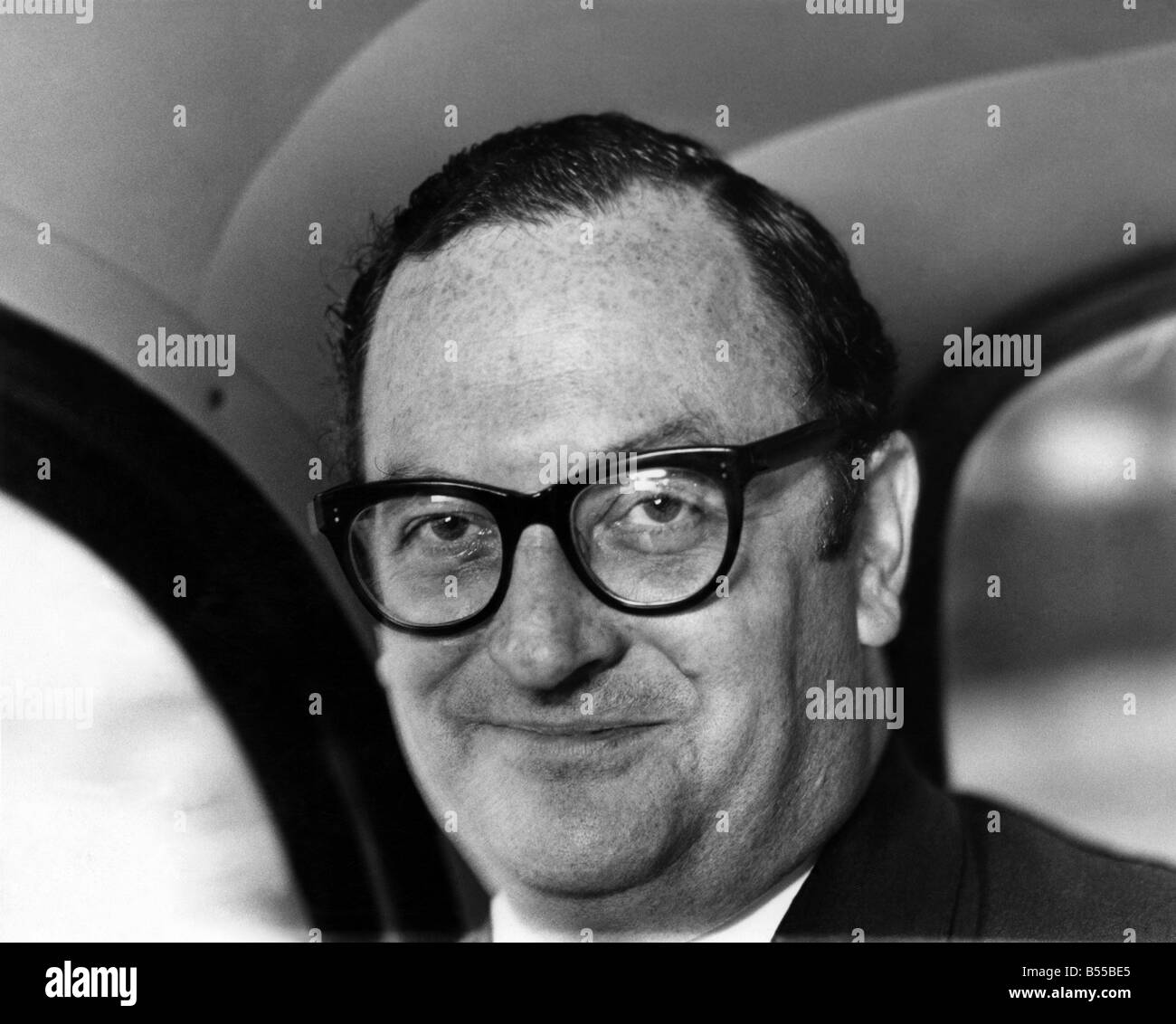 British Trade Union Leader Clive Jenkins seen today in a London taxi ...