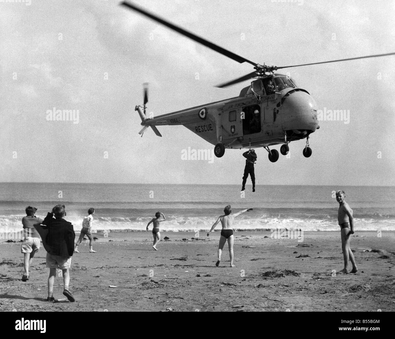 Children at play on Bridlington sands are thrilld at the sight of the ...