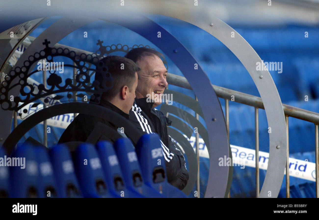 DAVID BECKHAM S FATHER TED WATCHES HIS SON TRAINING AT THE BERNABAU ...