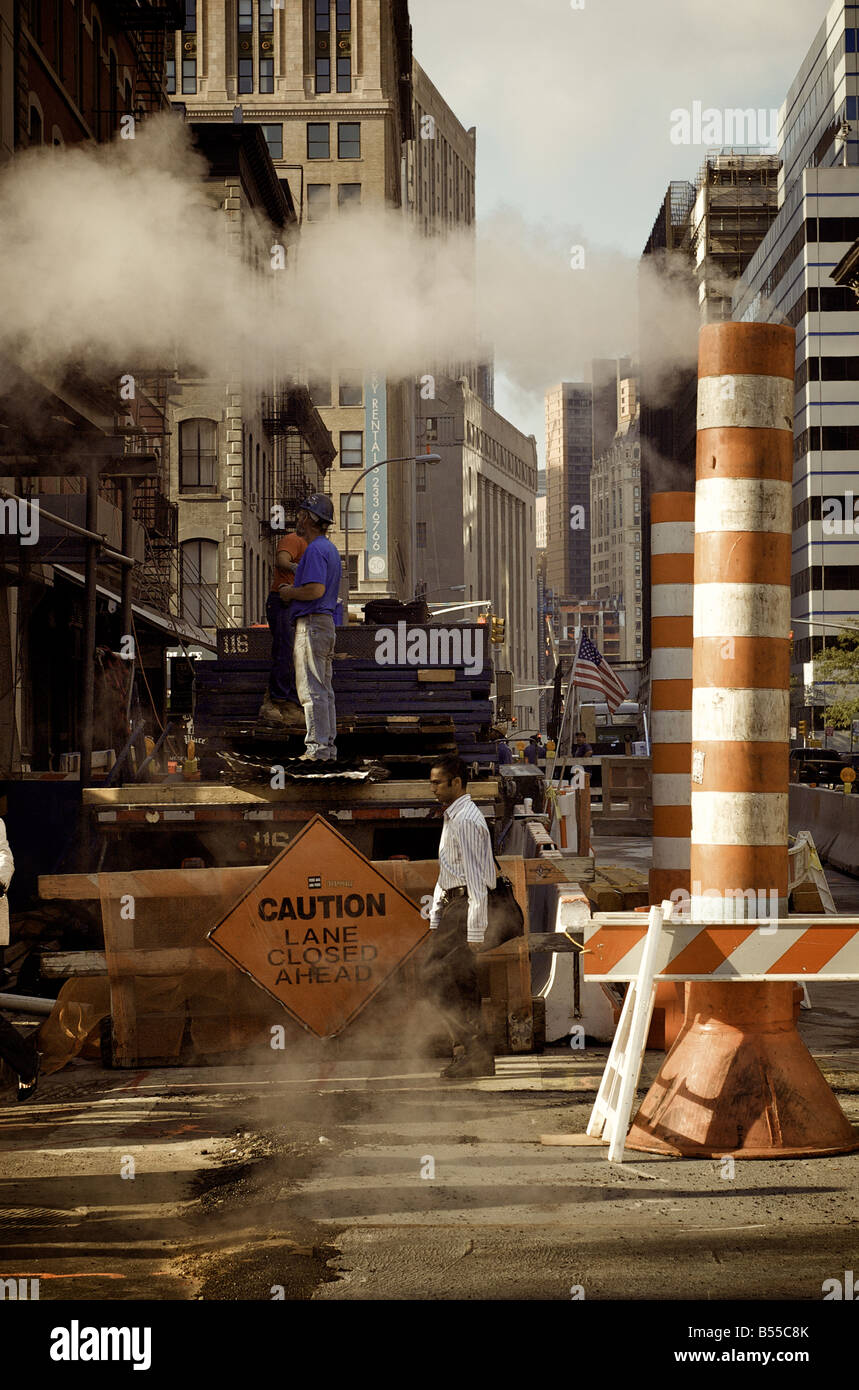 Construction Street Scene in New York City Stock Photo - Alamy