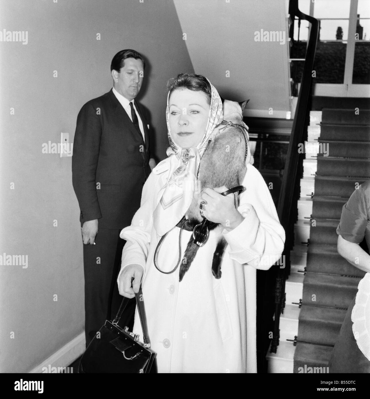 Vivien Leigh leaving her flat at 54 Eaton Square tonight at 6.15 pm ...