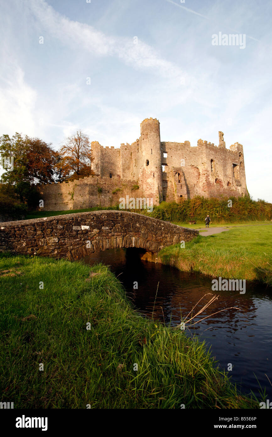 Laugharne Castle near St Clears, Camarthenshire, Wales Stock Photo - Alamy