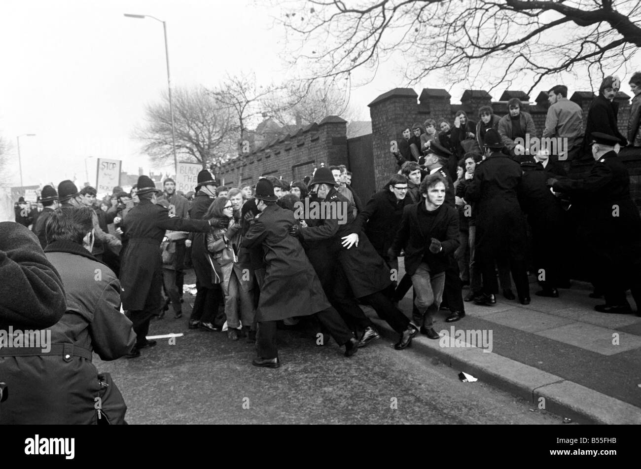 Students demonstration against the Springboks and apartheid system ...