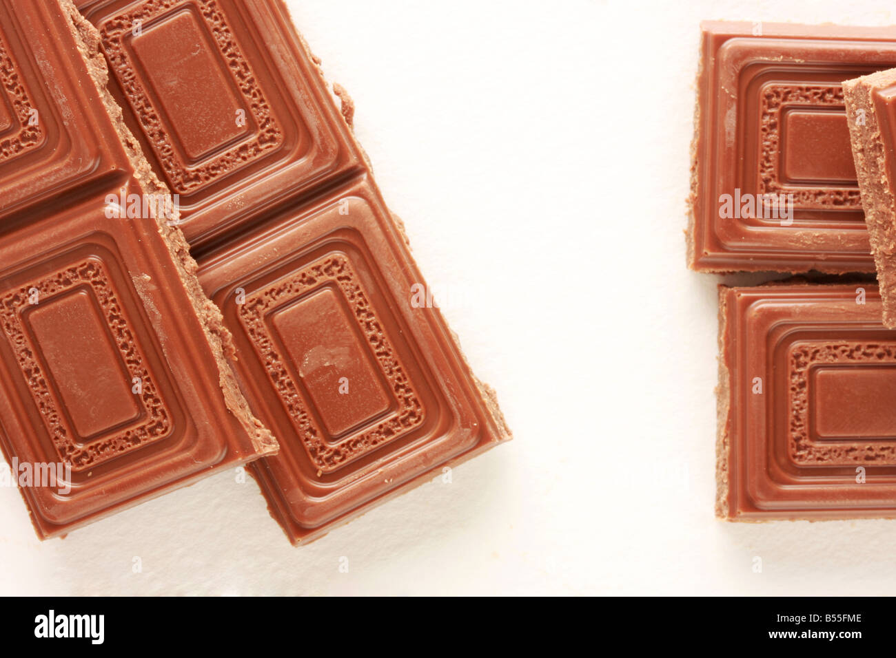 Milk chocolate isolated on white shot in studio Stock Photo - Alamy