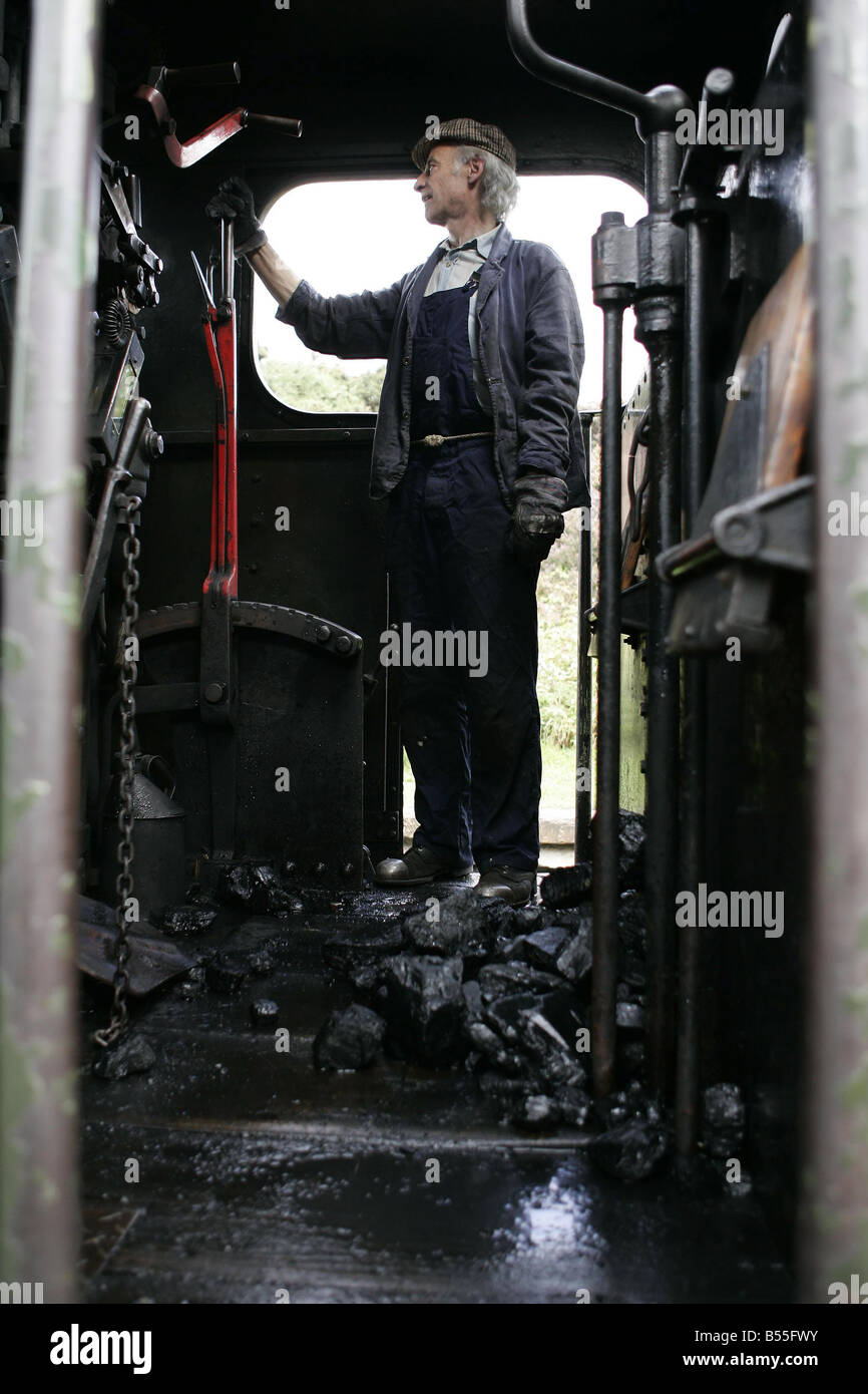 Driver Peter Wightman on Locomotive No 813 being put through its paces ...
