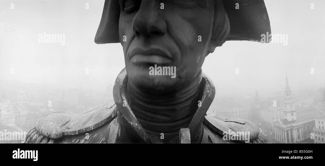 Cleaning Nelson s Column Trafalgar Square London February 1968 166 ft ...