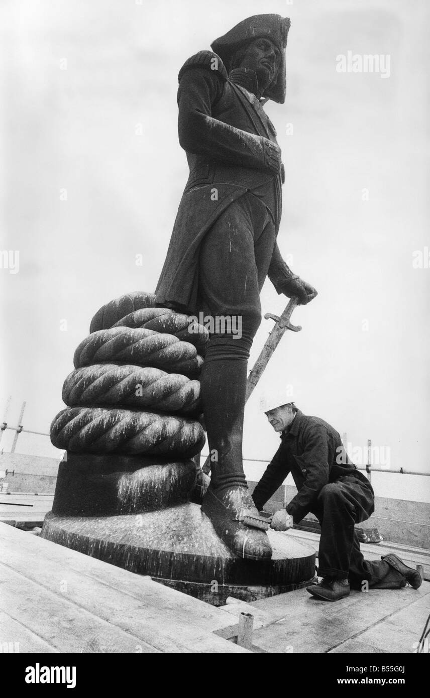 Cleaning Nelson s Column Trafalgar Square London February 1968 166 ft ...