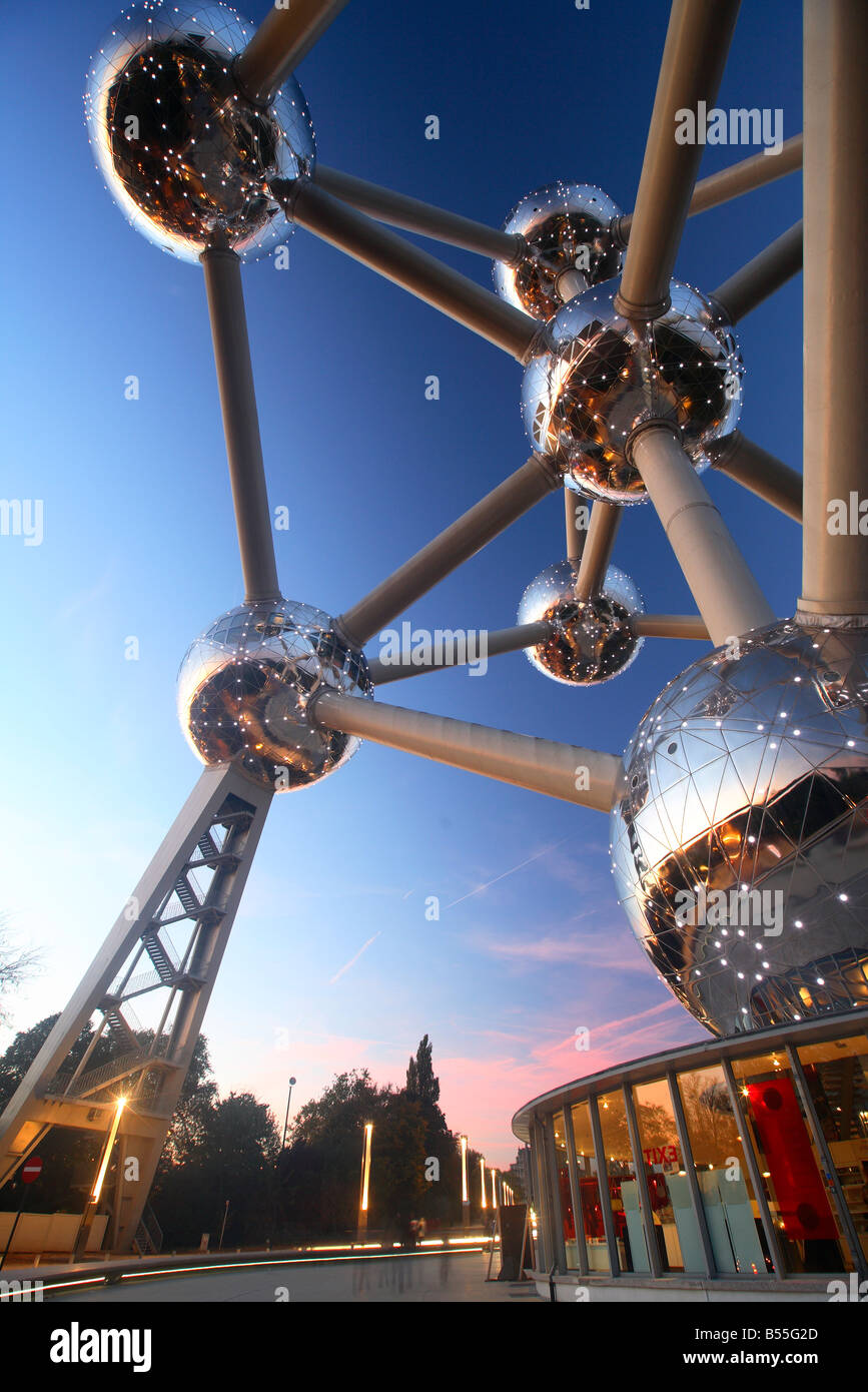Brussels Belgium Atomium Night Lights High Resolution Stock Photography ...
