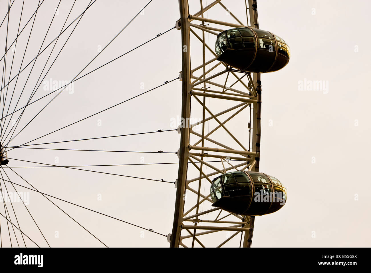 London Eye pods at sunset Stock Photo - Alamy