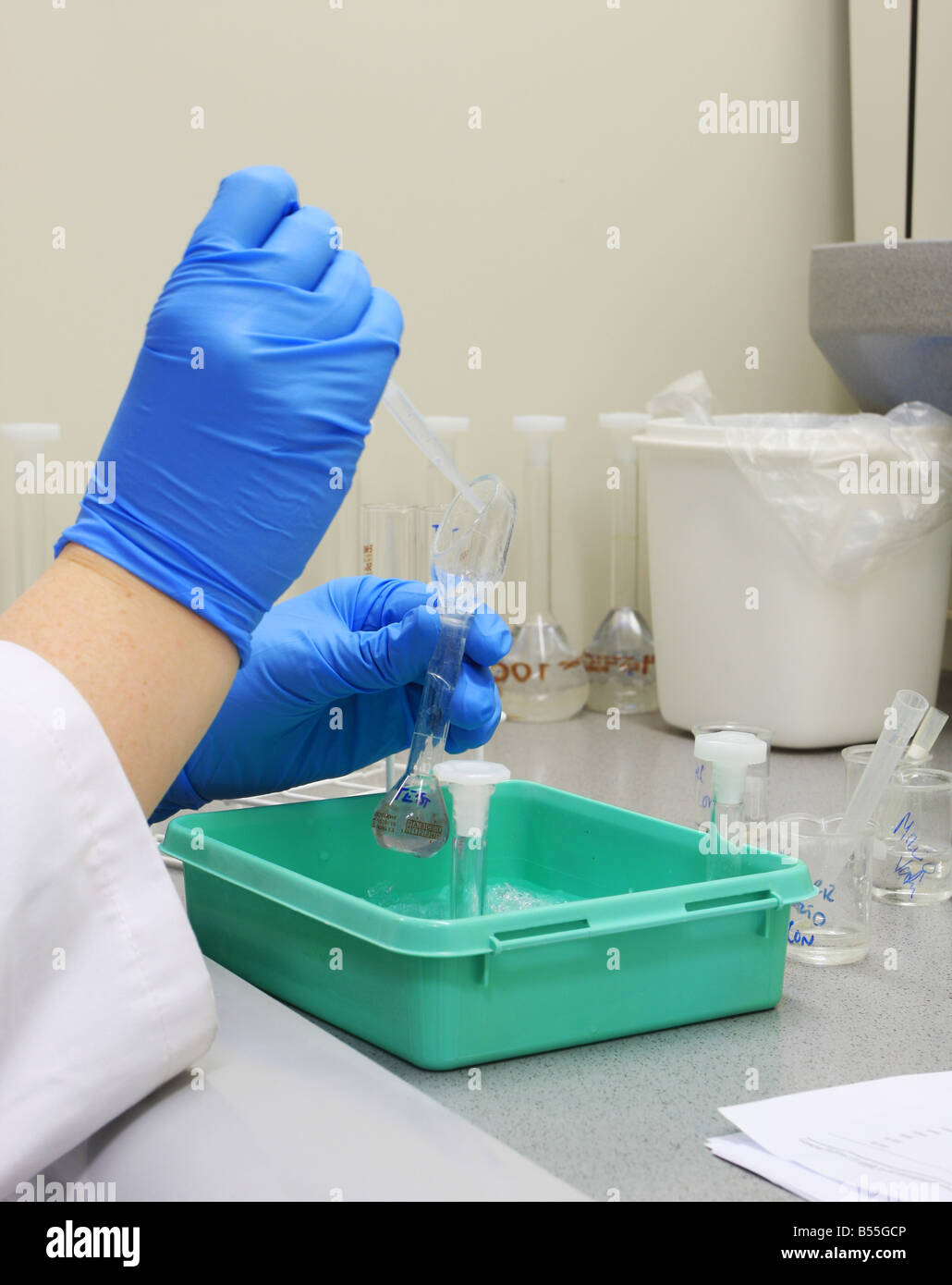 scientist working on research in a real laboratory Stock Photo - Alamy