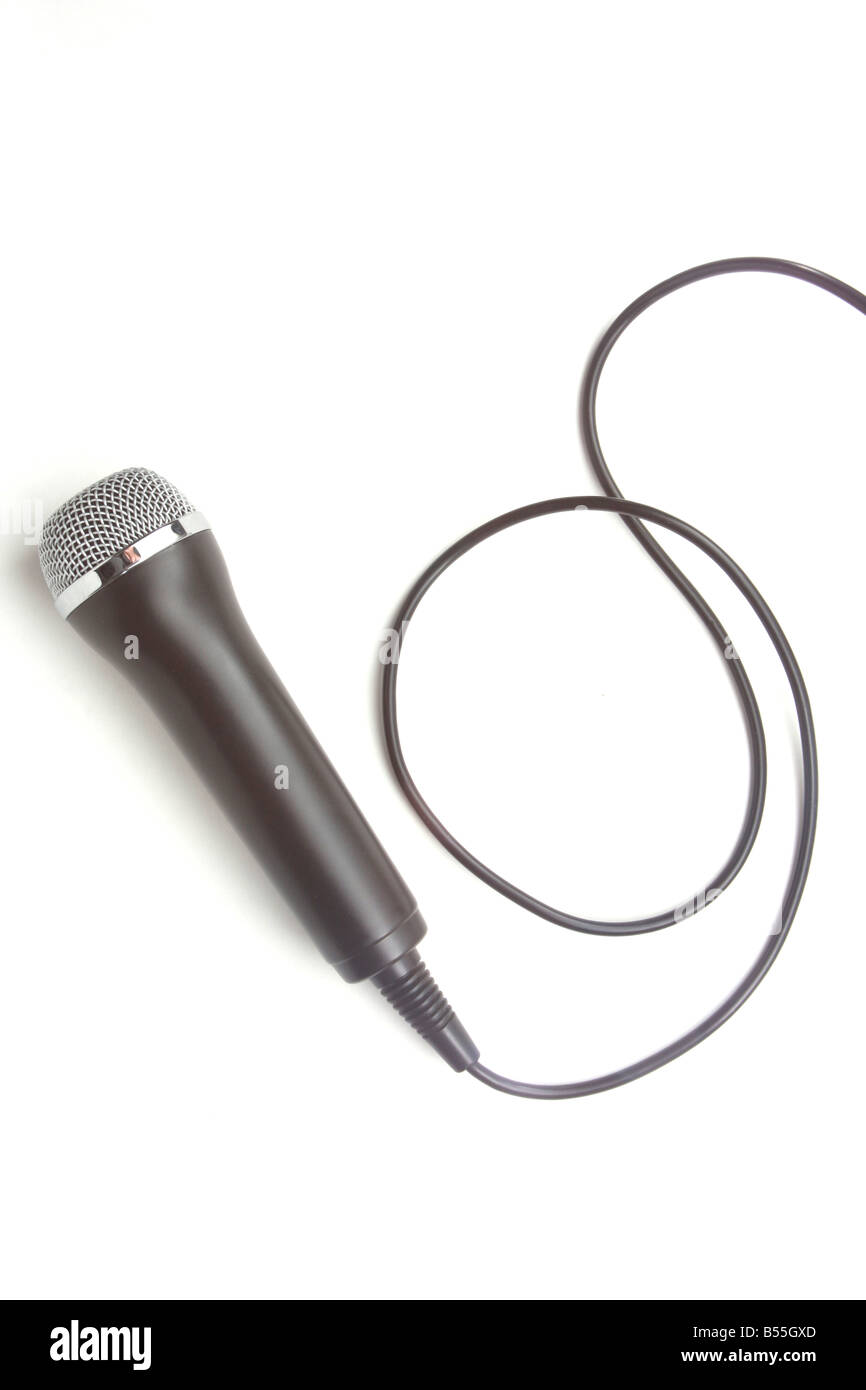 Generic microphone isolated on white shot in studio Stock Photo - Alamy