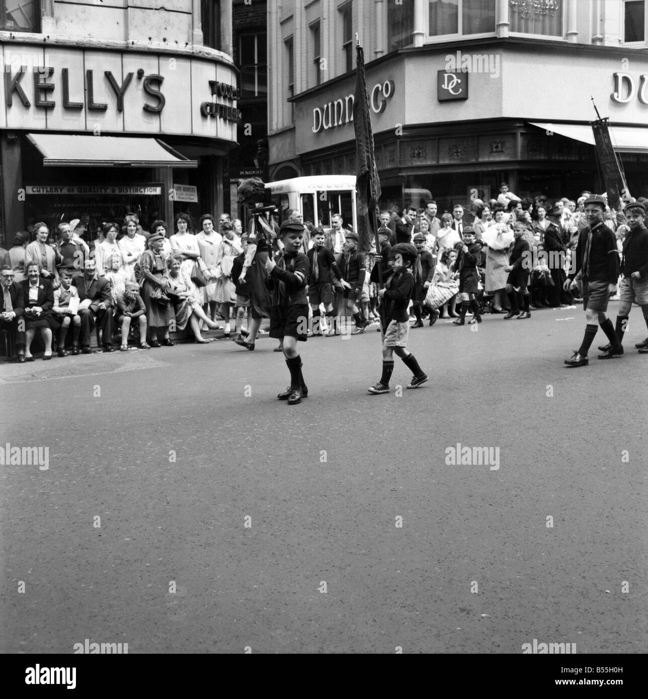 Boy Scots marching in the Whit Walks in Manchester. June 1960 M4383-008 ...