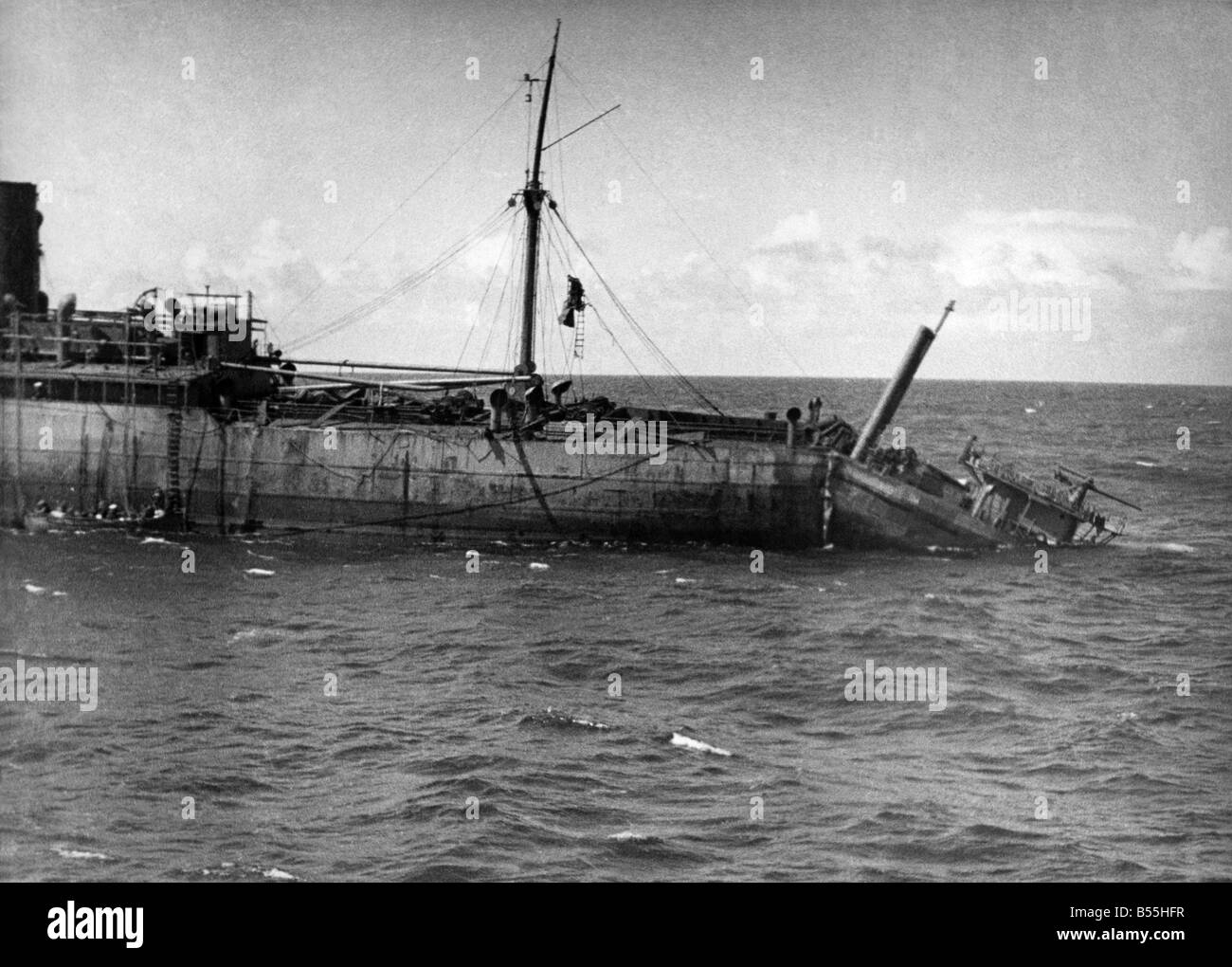 World War II: Shipping. A torpedo from a U-boat had cut the ship ...