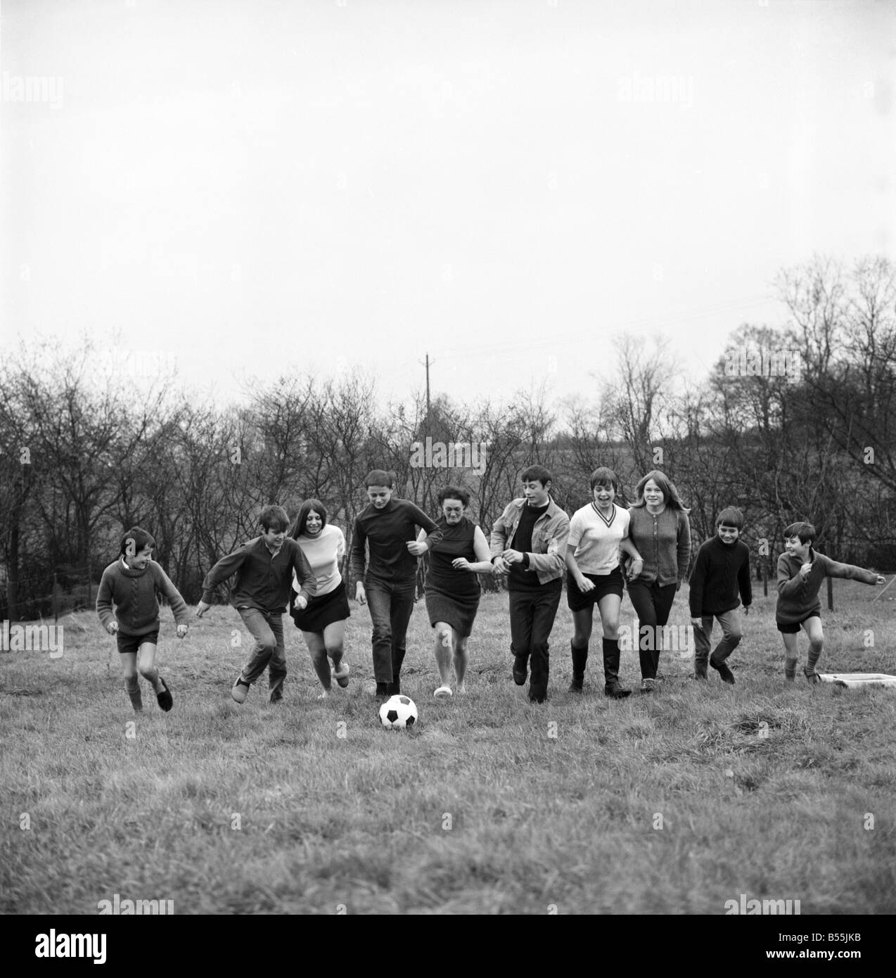 The Sanderson family football team at their home in Arborfield ...