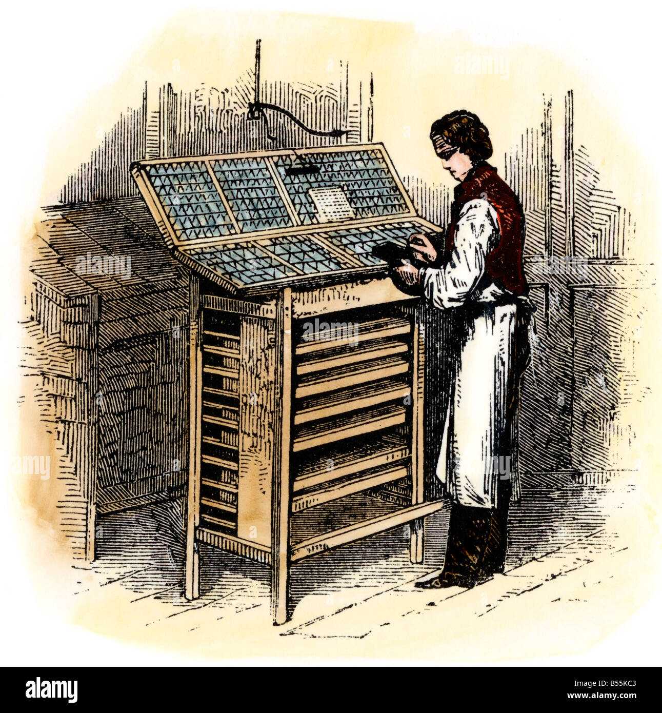 Woodcut printing hi-res stock photography and images - Alamy