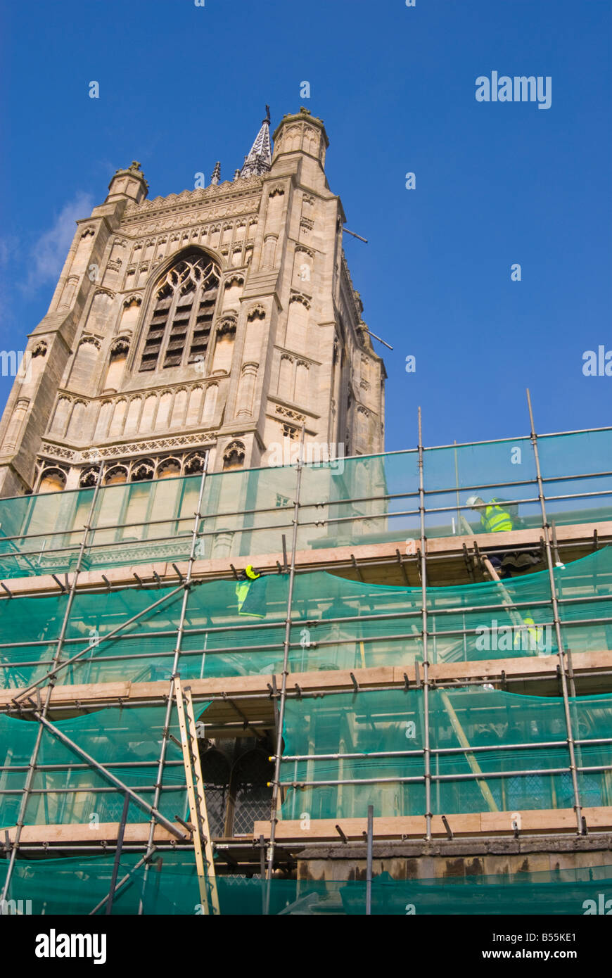 Building work and scaffolding round St.Peter Mancroft Church In Norwich ...