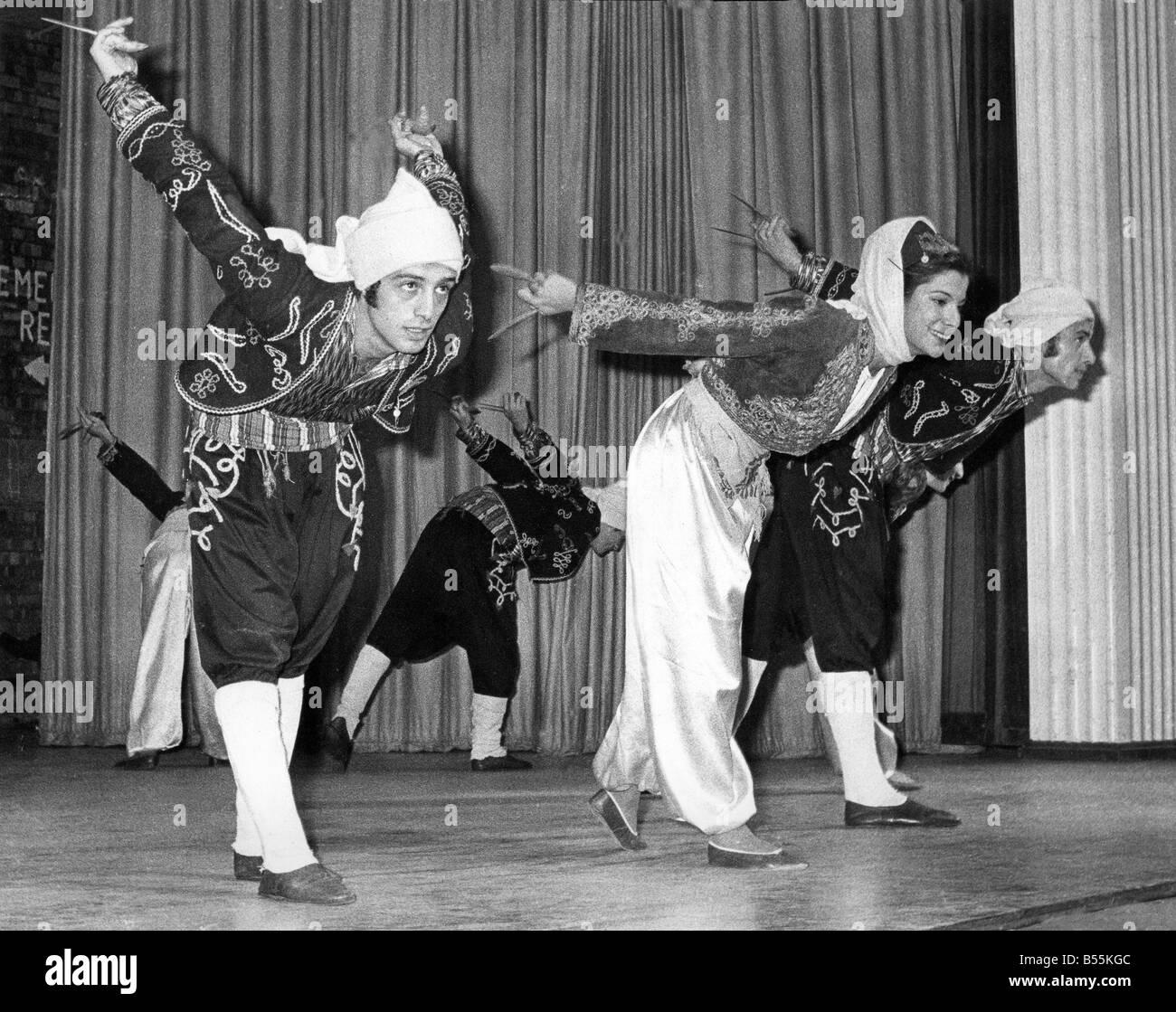 The Turkish folk lore group perform one of their warrior dances Stock ...