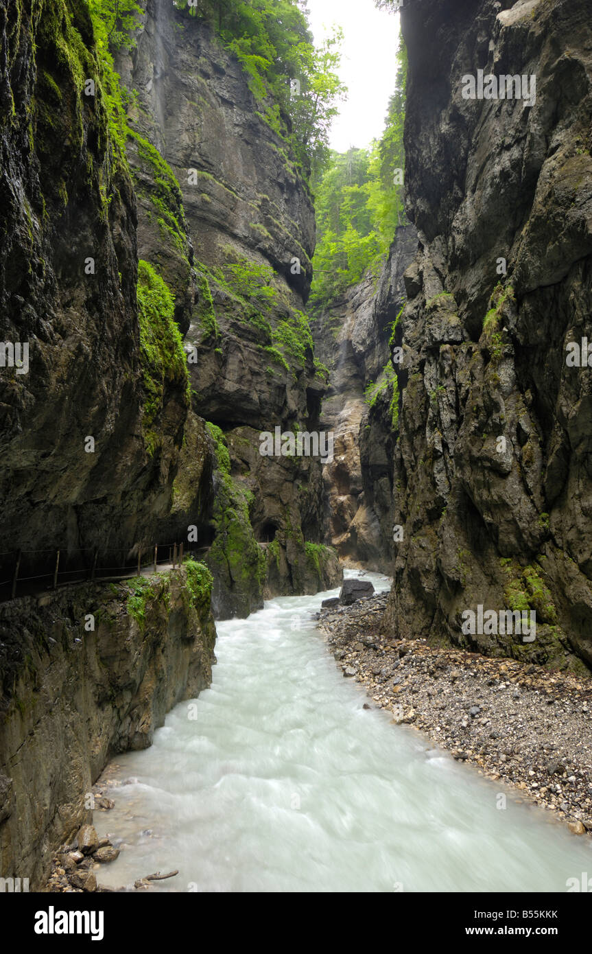 Partnachklamm, Partnach Gorge, near Garmisch-Partenkirchen, Bavaria ...