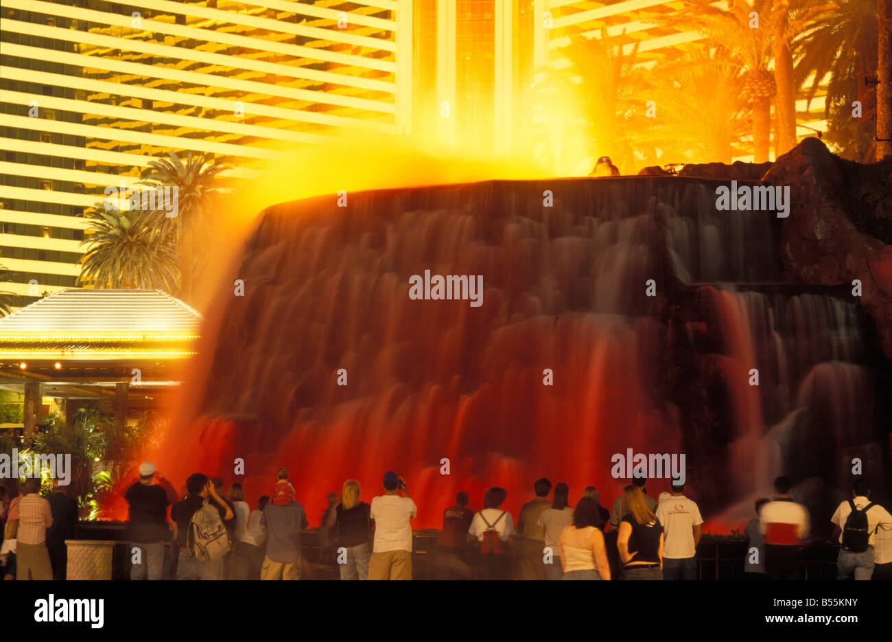 Volcanic Eruption in Front of Casino Mirage at Strip in Las Vegas ...