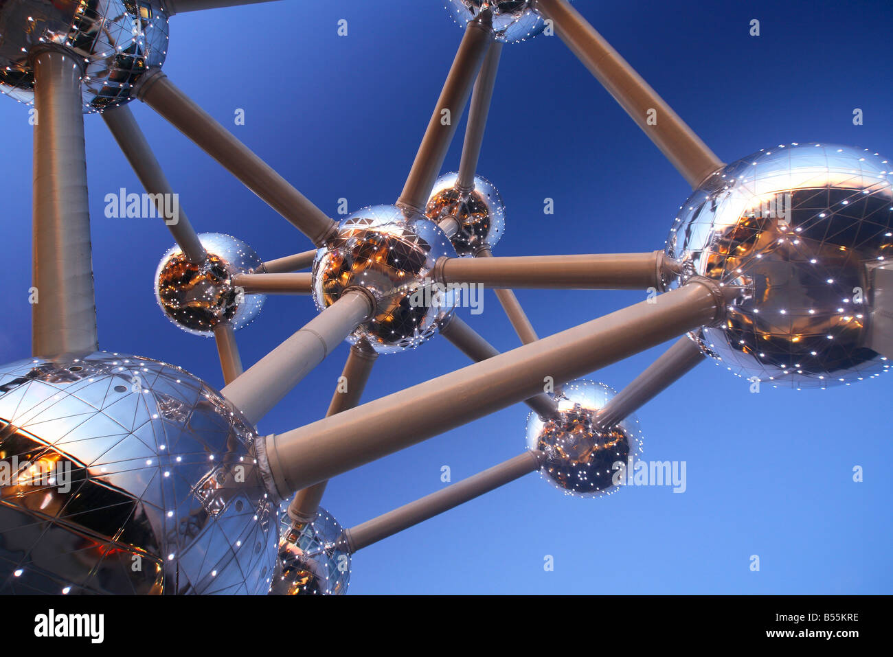 Brussels Belgium Atomium Night Lights High Resolution Stock Photography ...