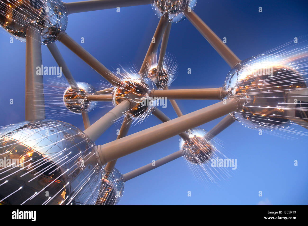 Brussels Belgium Atomium Night Lights High Resolution Stock Photography ...