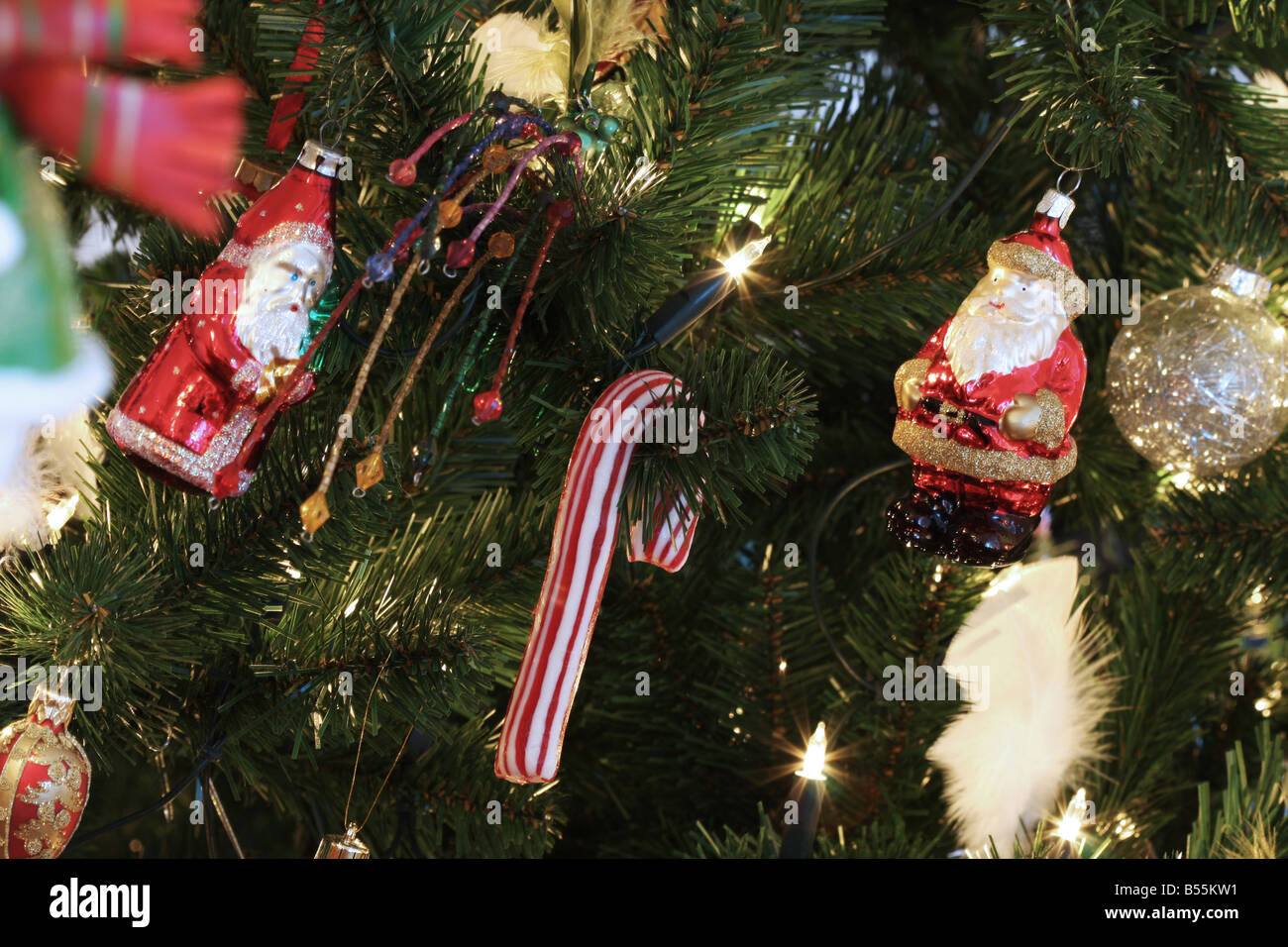 Cropped shot of decorations on a christmas tree Stock Photo - Alamy