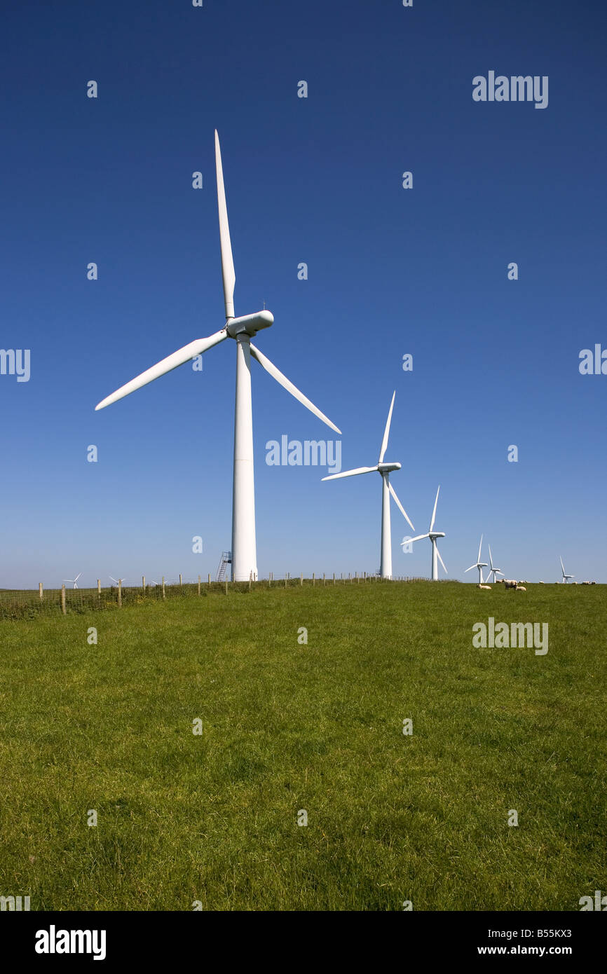 LLyn Alaw Wind Farm Anglesey producing electricity for part of North ...