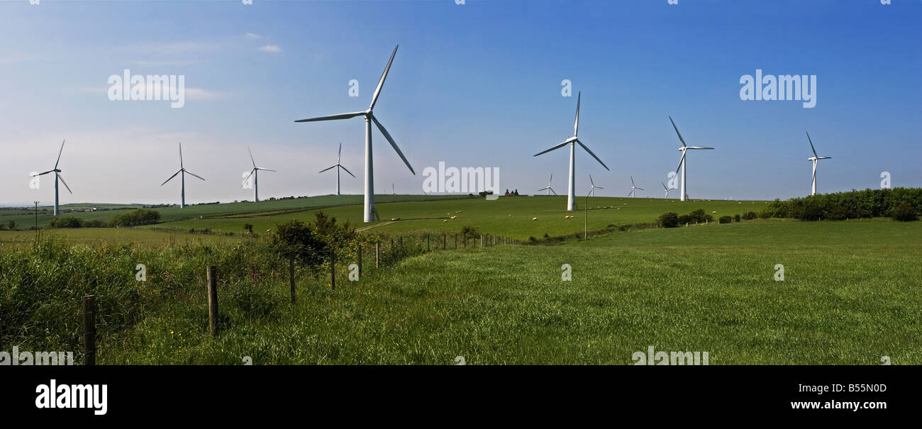 LLyn Alaw Wind Farm Anglesey producing electricity for part of North ...