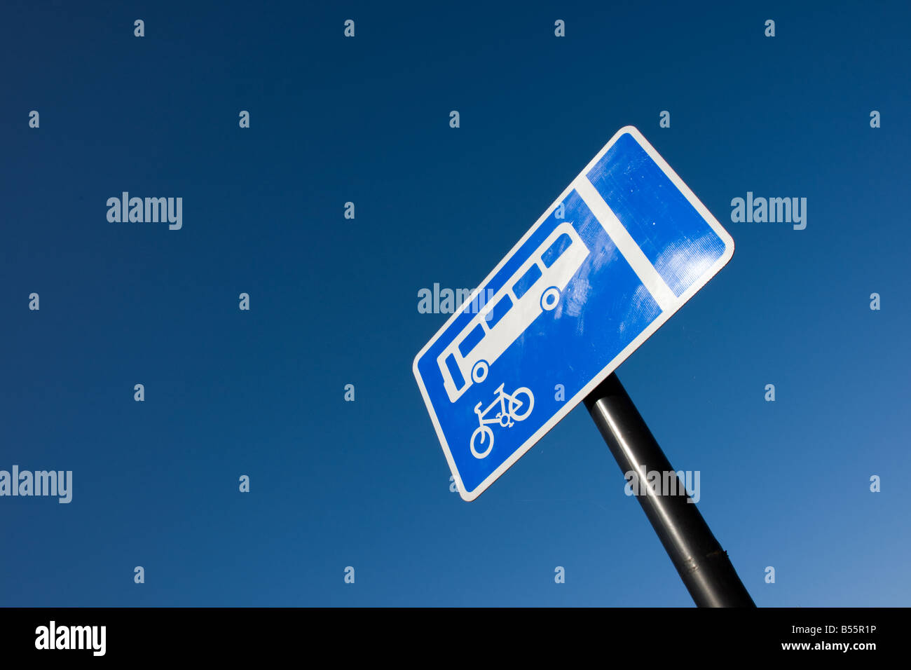 Sign bus lane hi-res stock photography and images - Alamy