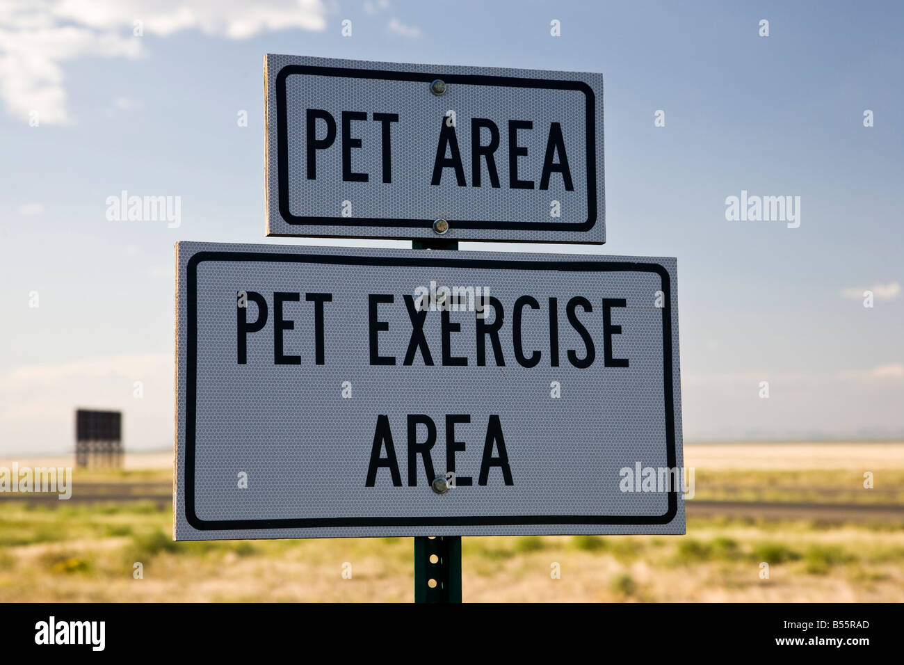 Sign PET AREA USA Stock Photo - Alamy