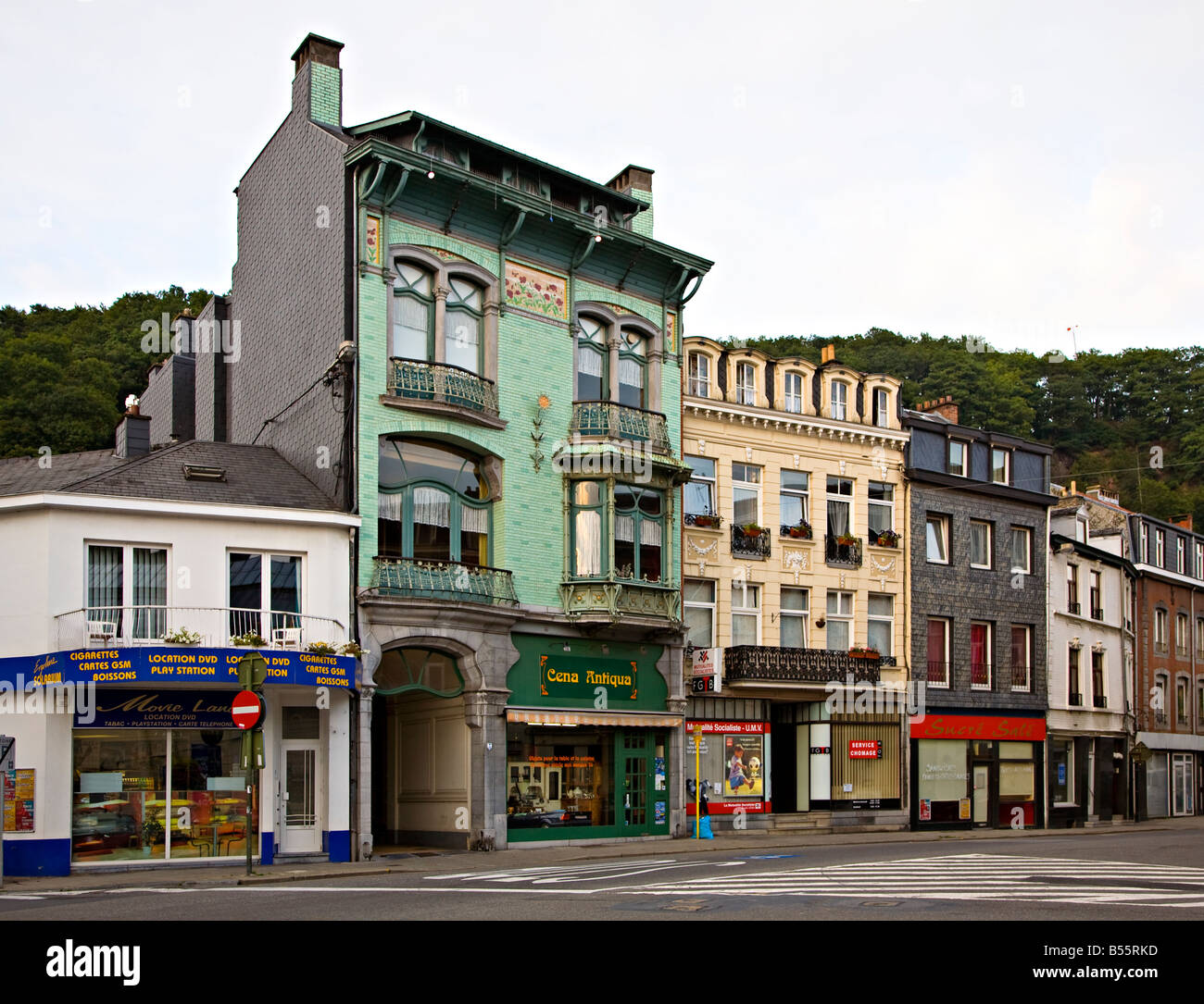 Street of shops in Spa Belgium Stock Photo, Royalty Free Image ...