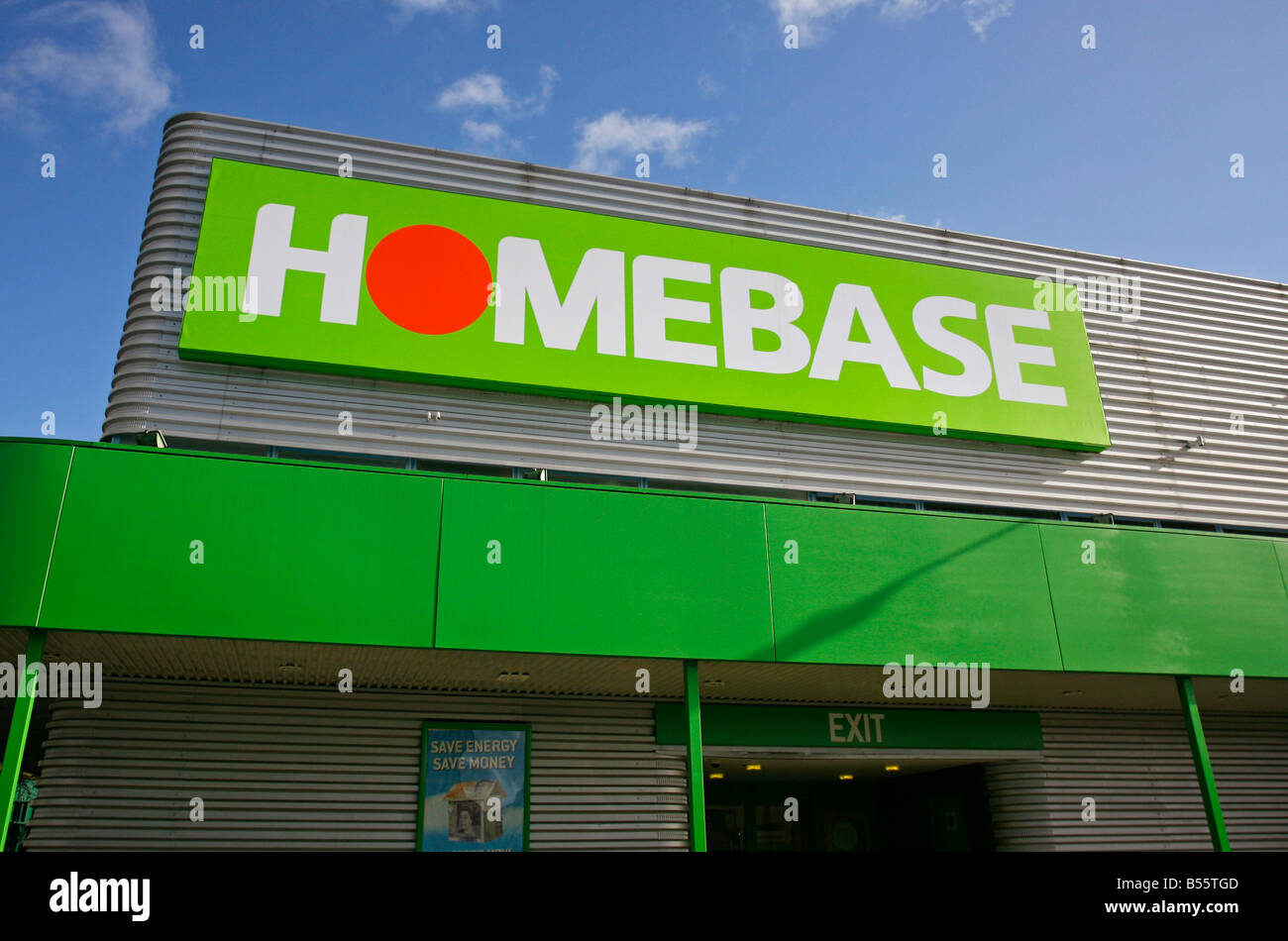 Homebase shop sign Stock Photo - Alamy