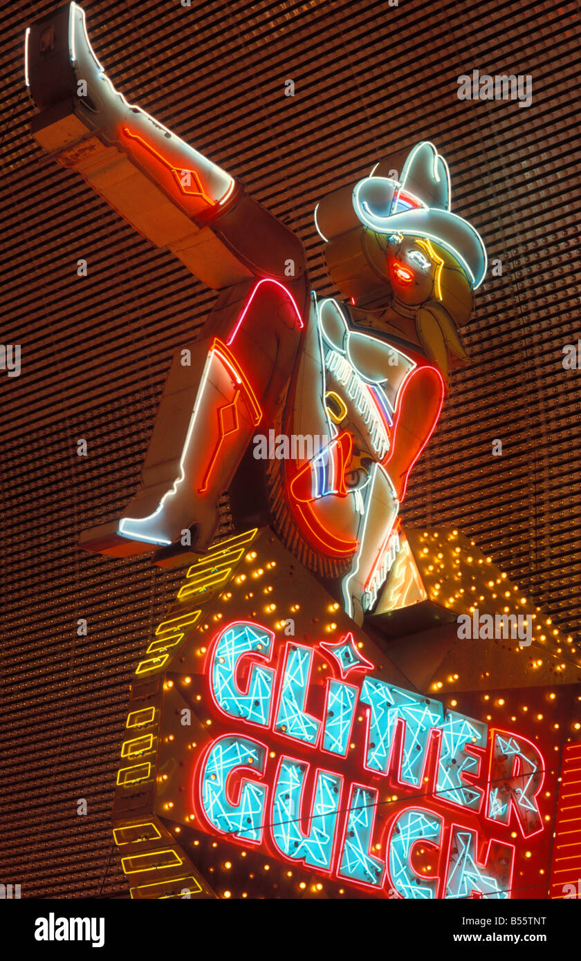 Historical Neon Sign at Fremont Street Downtown in Las Vegas Nevada USA ...