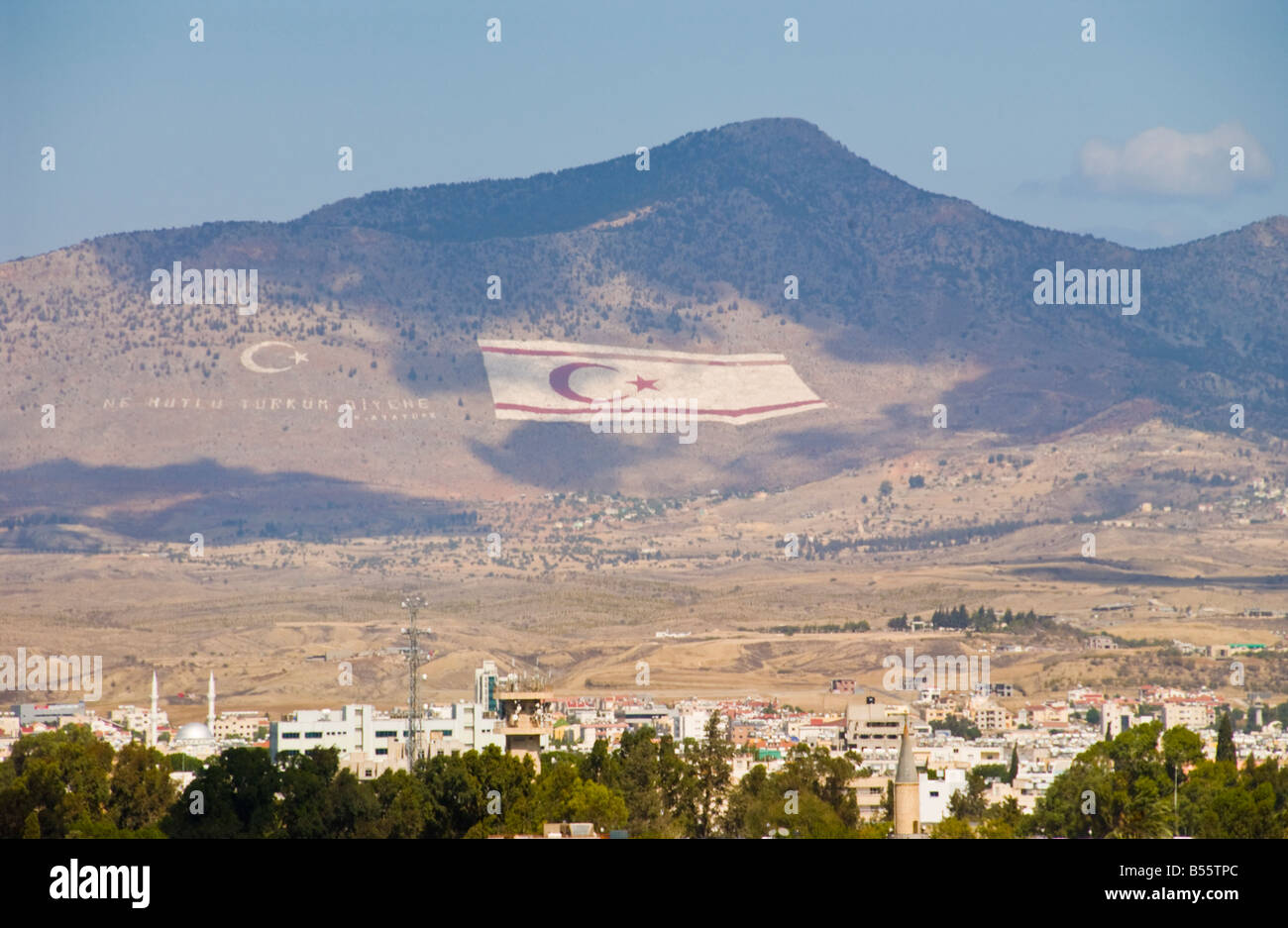 View over the city of Northern Nicosia Turkish Republic of Northern ...